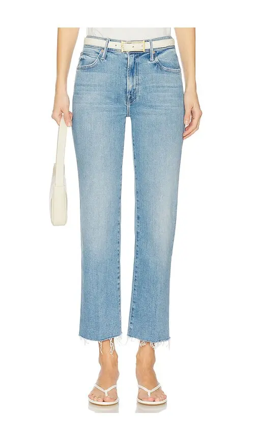 MOTHER The Kick It Ankle Fray Jeans