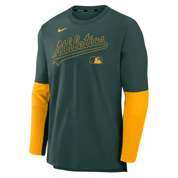 Nike Athletics Authentic Collection Player Dri-fit Mlb Pullover Sweatshirt - Green