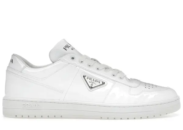 Prada Downtown Low-top Leather Sneakers - White