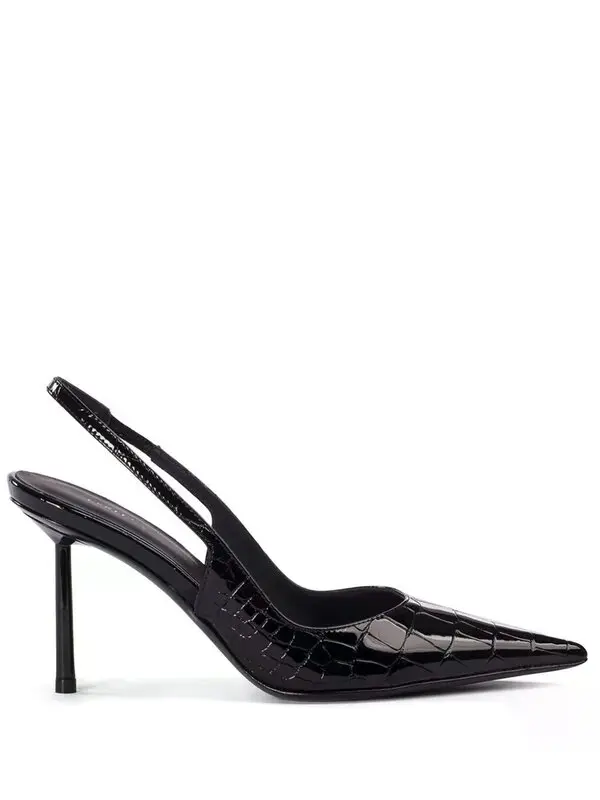 LE SILLA Bella Croc-embossed Slingback Pumps