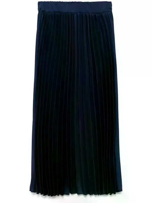 KAOS Pleated Midi Skirt - Blue