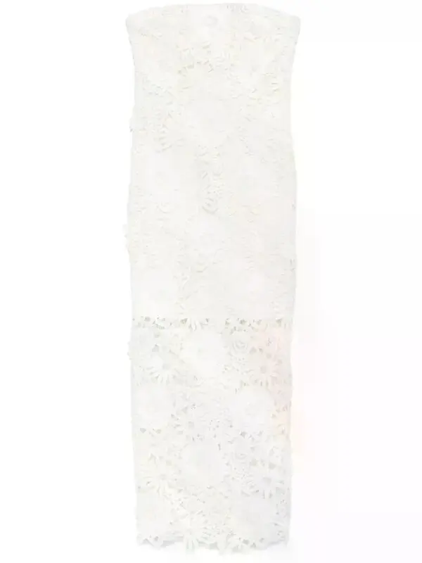 Remain Birger Christensen 3d Lace Midi Dress - Neutrals