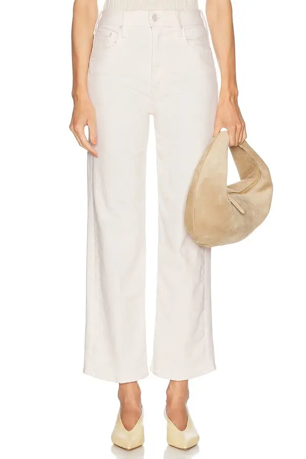 MOTHER The Rambler Zip Ankle Jeans - Cream Puffs