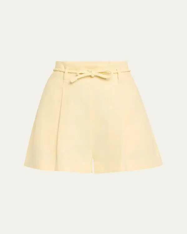 Zimmermann Illuminate Linen Shorts - Lemon