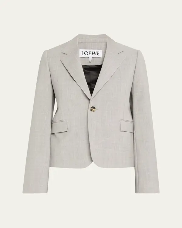 Loewe Classic Single-breasted Blazer - Light Grey