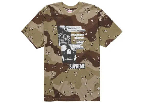 Supreme Anatomy Tee Shirt - Chocolate Chip Camo