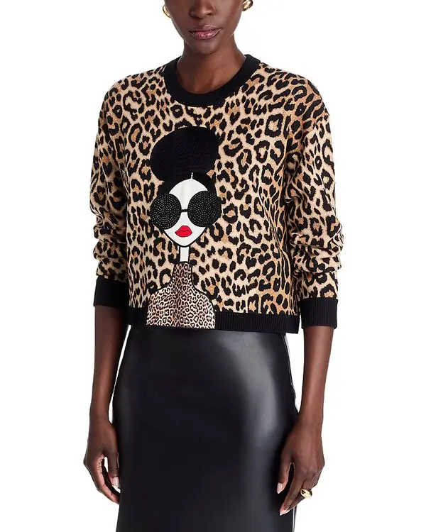 Alice + Olivia Gleeson Stace Face Sweater