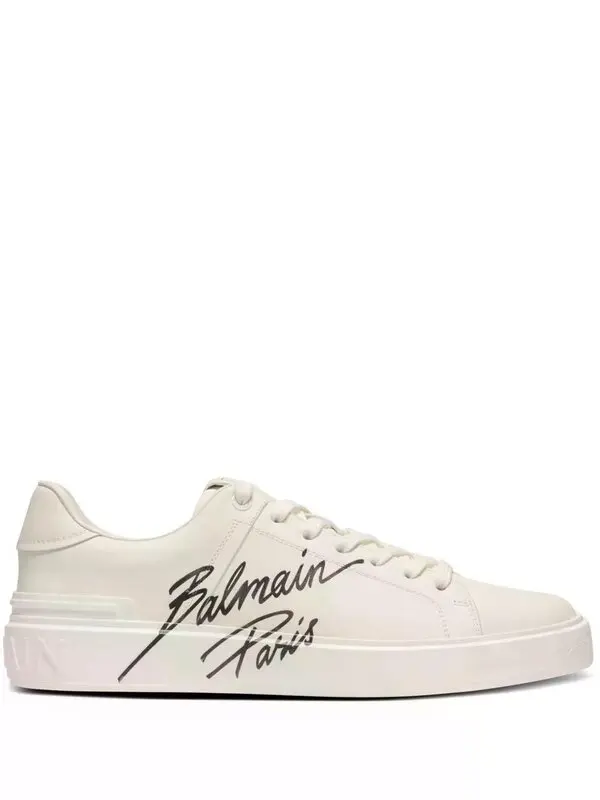 Balmain B-court Leather Sneakers - White