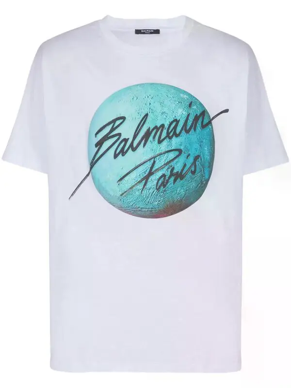 Balmain Paris & Planet T-shirt