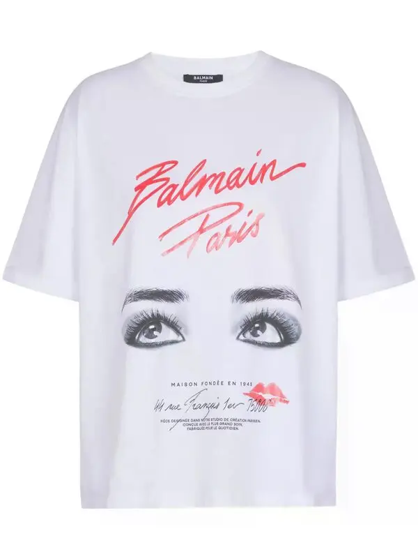 Balmain Eyes-print T-shirt