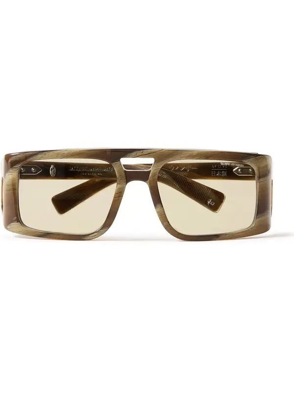 JACQUES MARIE MAGE Decade Collection Windsor Square-frame Sunglasses