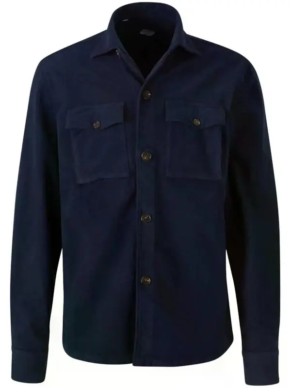 VINCENZO DI RUGGIERO Cotton Shirt Jacket - Blue