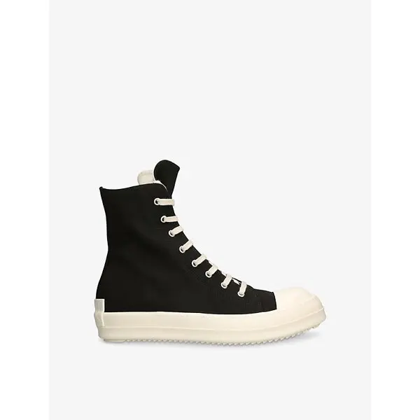 Rick Owens Contrast-toe High-top Denim Trainers