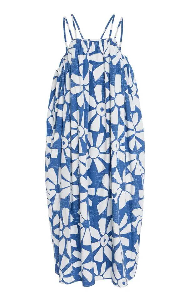ZULU & ZEPHYR Floral Cotton Dress - Blue