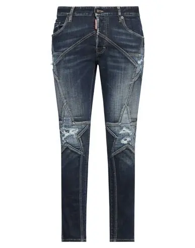 Dsquared2 Skinny Jeans With Leather Trims