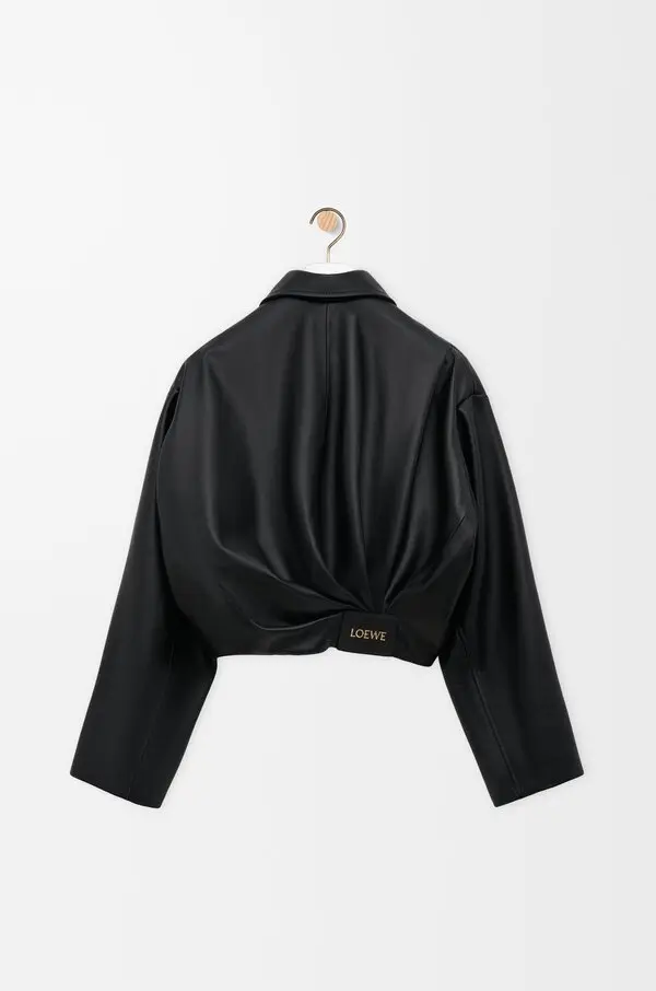 Loewe Nappa Lambskin Draped Jacket - Black