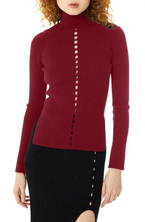 FIND ME NOW Turtleneck Ribbed Top