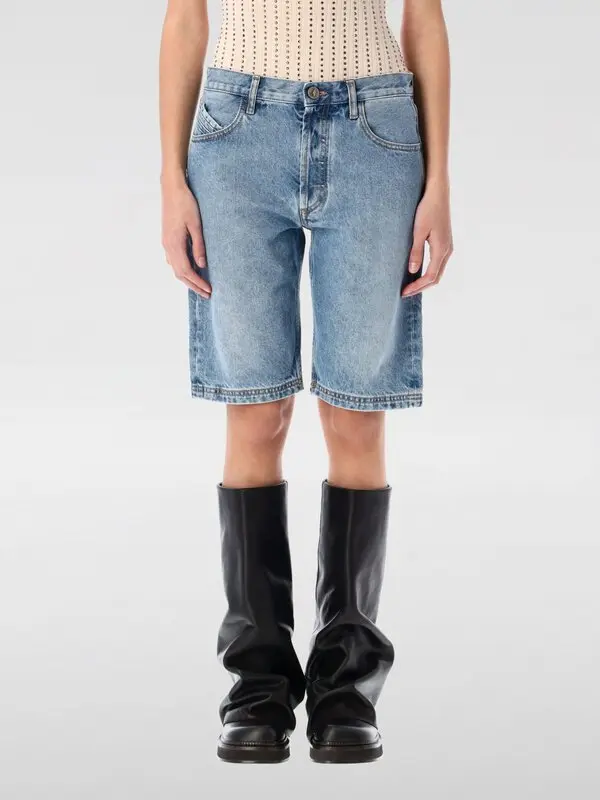Attico Denim Shorts - Gnawed Blue