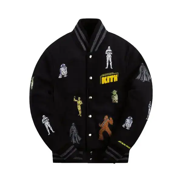 Kith For Star Wars For Golden Bear Varsity Jacket Black