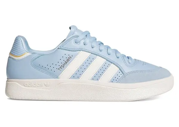 Adidas Tyshawn Low Sneakers - Clear Sky Blue/chalk White/gold Metallic