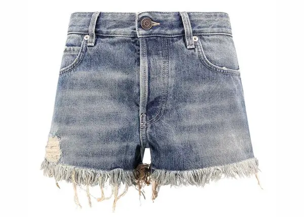 Balenciaga Mini Denim Shorts - Blue/rust