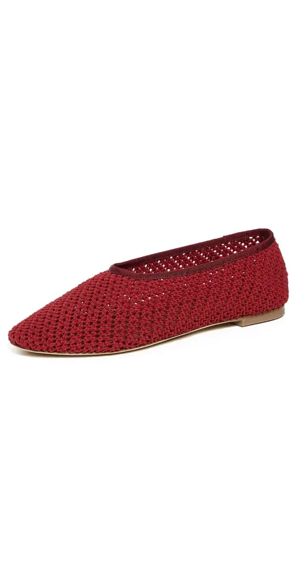 Staud Alba Crochet Ballet Flats