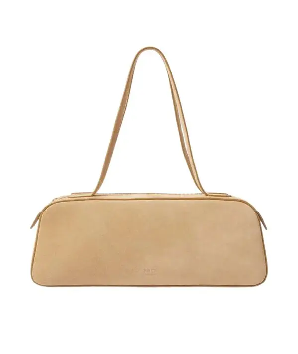Khaite Simona Suede Shoulder Bag - Beige