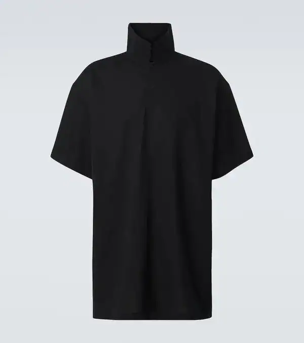 Balenciaga Bb Garderobe Cotton Piqué Polo Shirt - Black | Editorialist