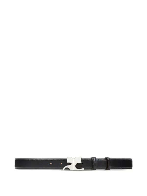 COURREGES Logo-buckle Belt - Black