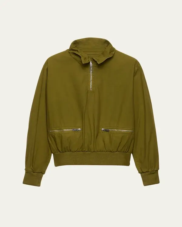 Prada Poplin Bomber Jacket - Oliva