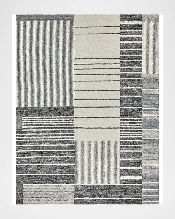 EXQUISITE RUGS Castine Hand-tufted Gray Rug, 12' X 15