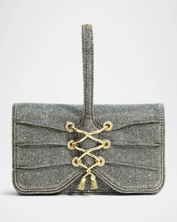 Alexis Bittar Lace-up Wristlet - Disco Gld