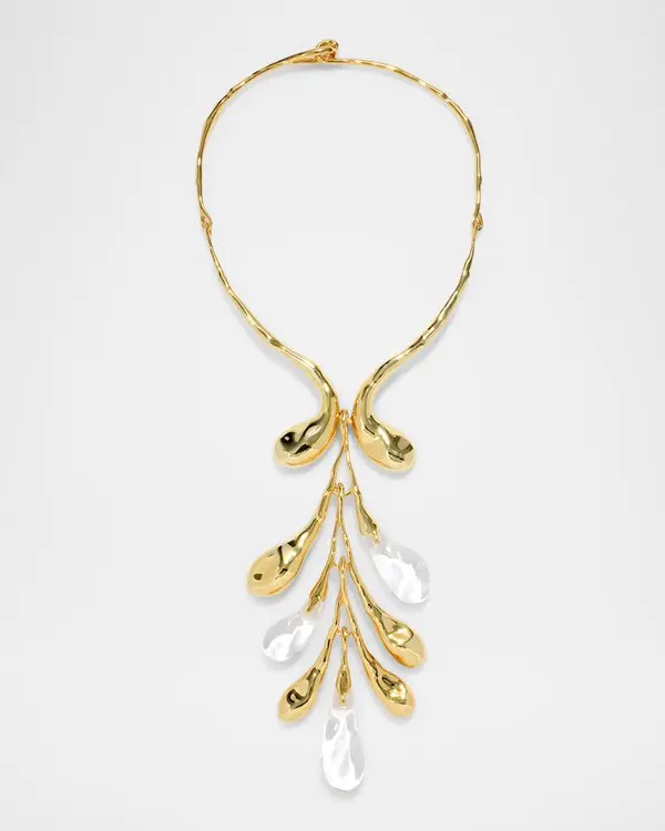Alexis Bittar Liquid Lucite Sapling Collar Necklace - Clear