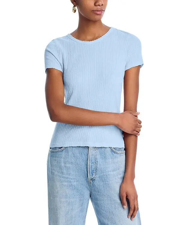 Velvet By Graham & Spencer Enati Crewneck Tee - Billow Blue