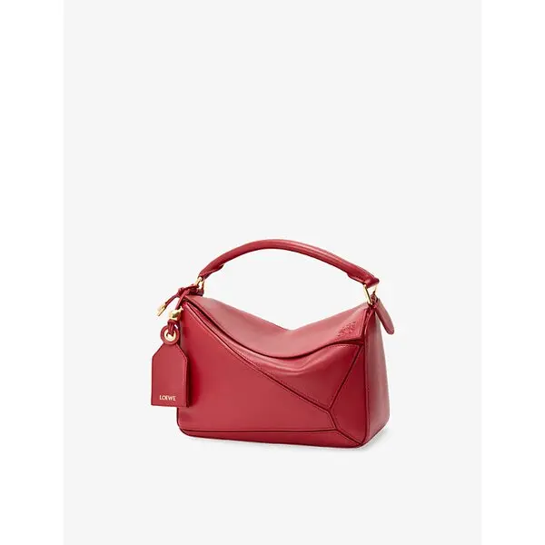Loewe Puzzle Small Leather Top-handle Bag - Burnt Red