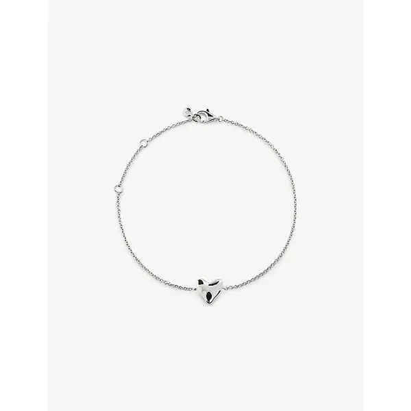 Monica Vinader Heart-charm Sterling- Bracelet - Silver