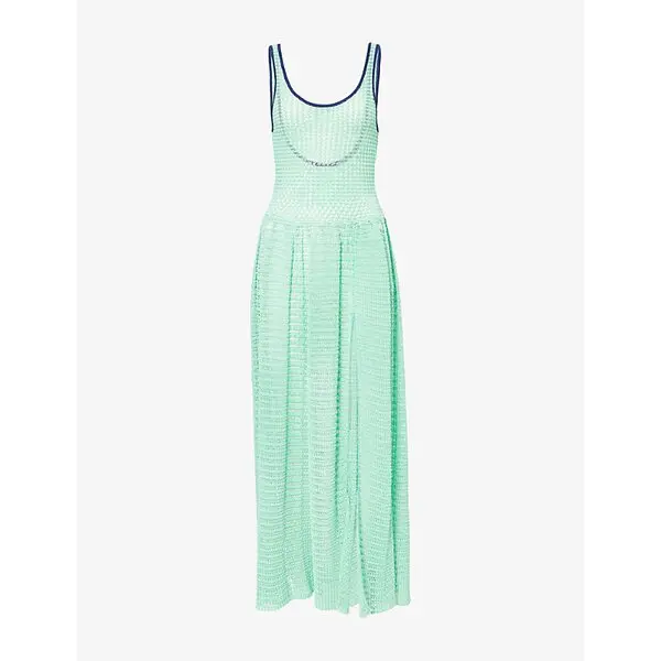 Ph5 Brassica Crochet Cotton-Blend Maxi Dress In Paradise Blue - 51% Off |  Editorialist