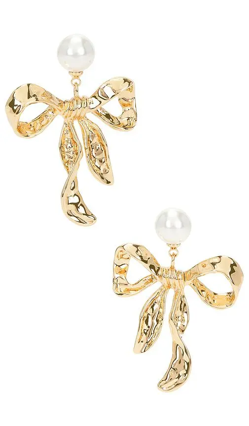 SELF-PORTRAIT Mottled Bow Earrings