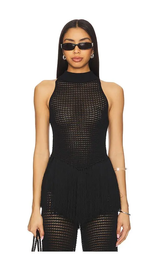 Devon Windsor Titan Crochet Top - Black