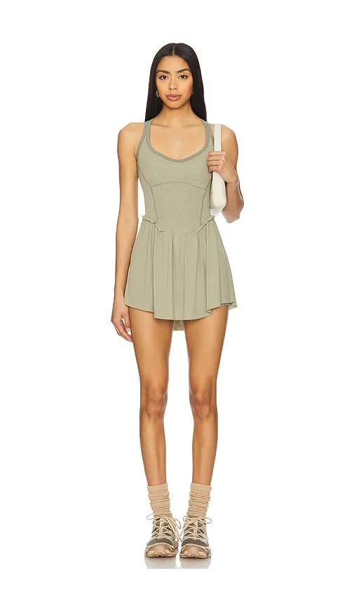 Free People X Smockin Hot Mini Dress - Army
