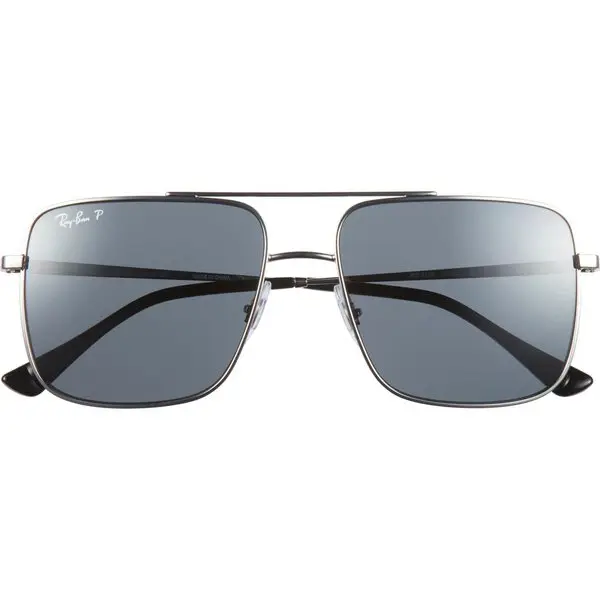 Ray-ban 56mm Polarized Square Sunglasses