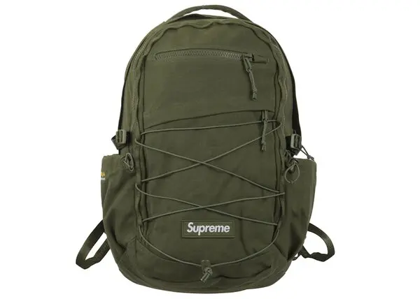 Supreme Logo Backpack - Olive