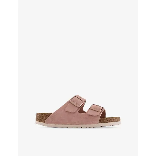 BIRKENSTOCK Arizona Two-strap Suede Sandals - Light Rose