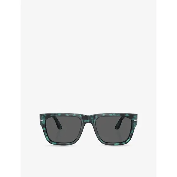 Persol Rectangle-frame Tortoiseshell Sunglasses - Blue