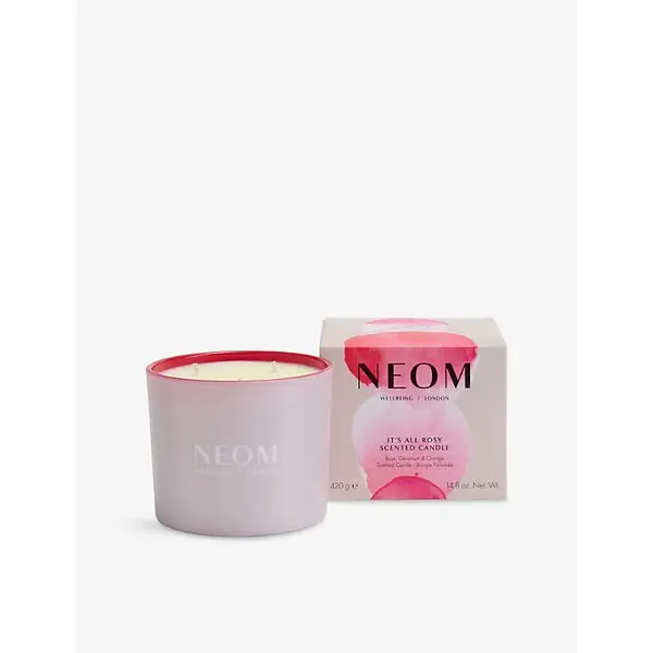 NEOM WELLBEING It's All Rosy 3-wick Scented Wax Candle 420g