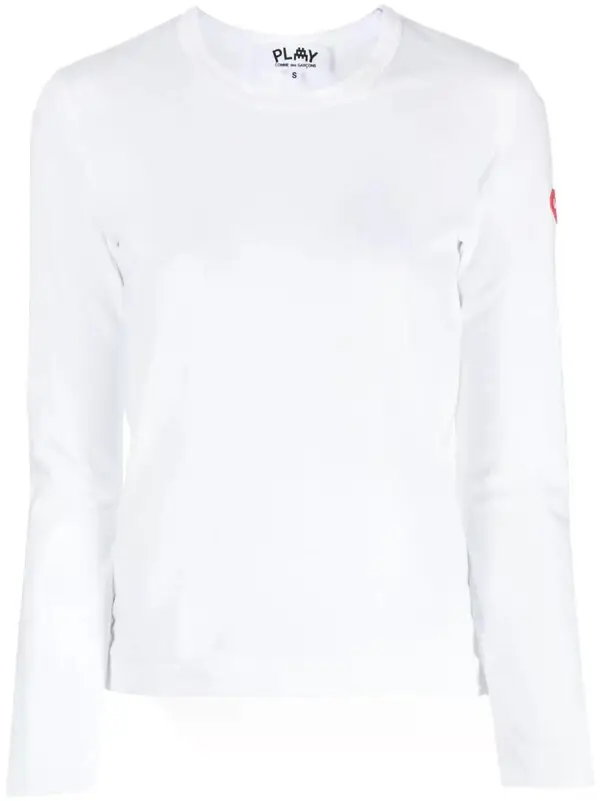 Play Comme Des Garcon X The Artist Invader Pixelated-appliqué T-shirt - White