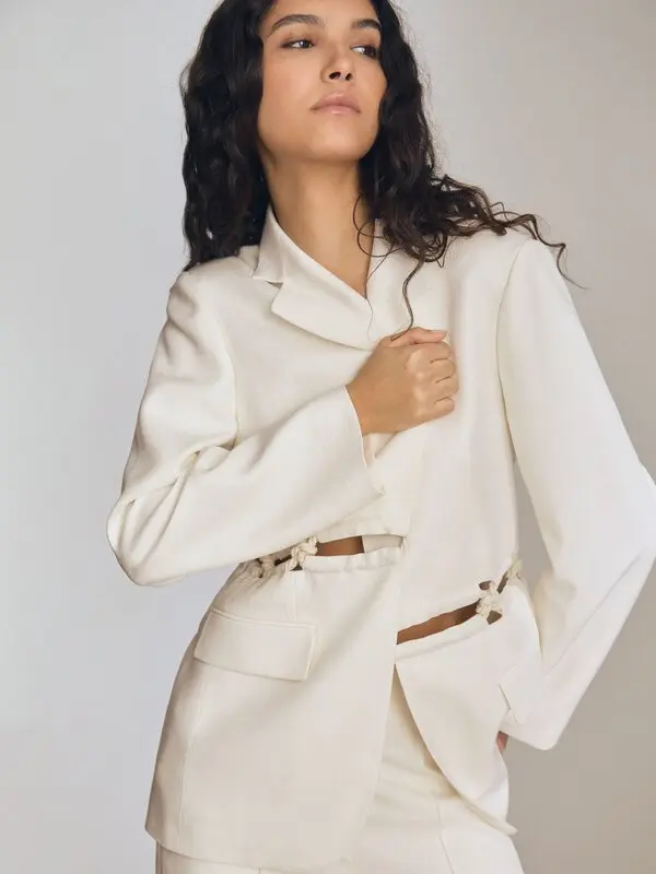 REISS Leia Atelier Rope Detail Blazer