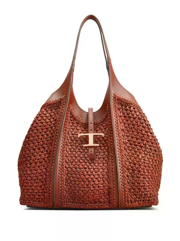 TOD'S T Timeless Medium Tote - Brown