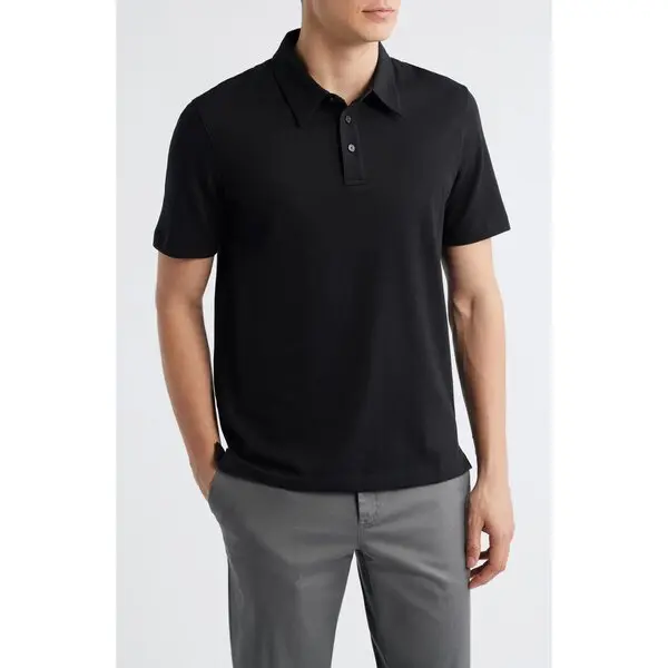 Theory Textured Polo - Blk