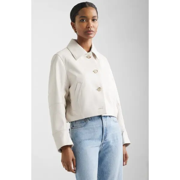 Nordstrom Leather Crop Jacket